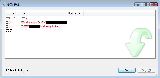 Tortoisesvnを使っていて、”is Already Locked”が出たので対処法を探して何とかした。